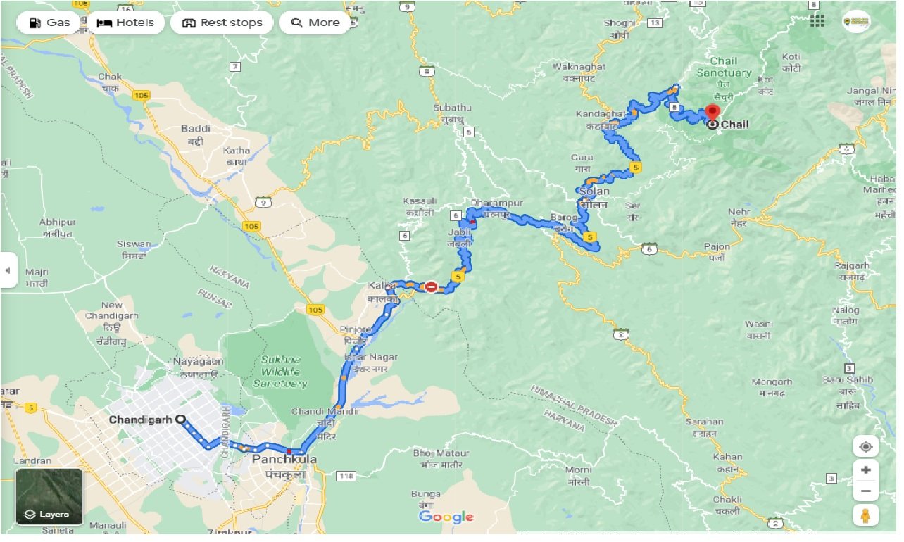 CarOnRentals-Chandigarh To Chail One Way