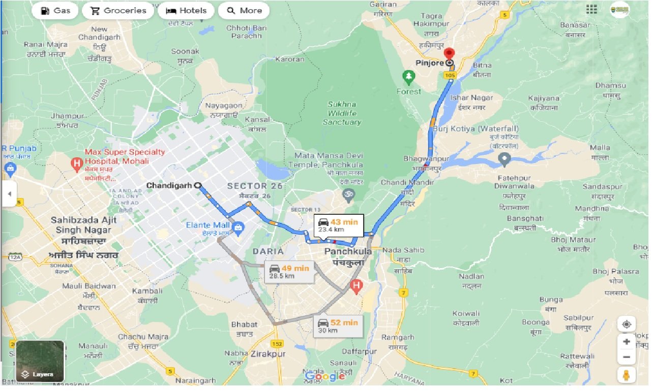 Pinjore Garden Chandigarh Maps | Fasci Garden