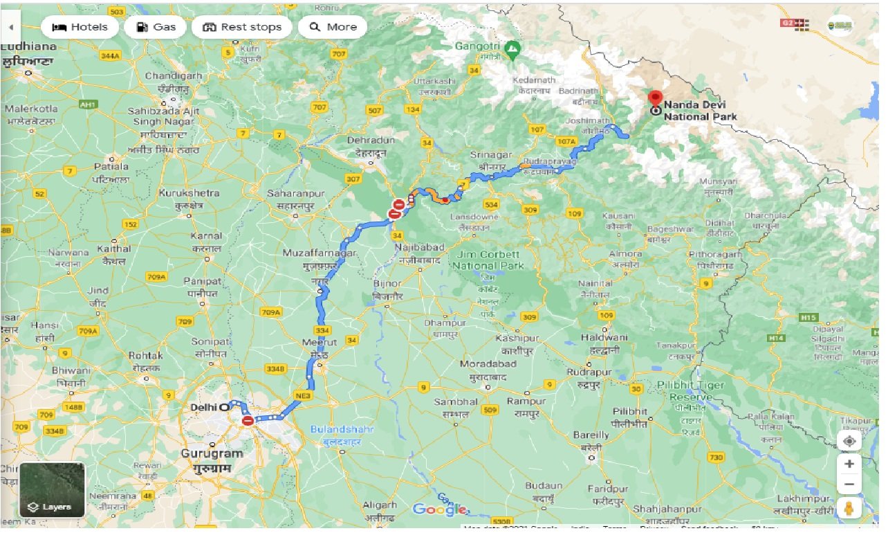 Nanda Devi Biosphere Reserve Map
