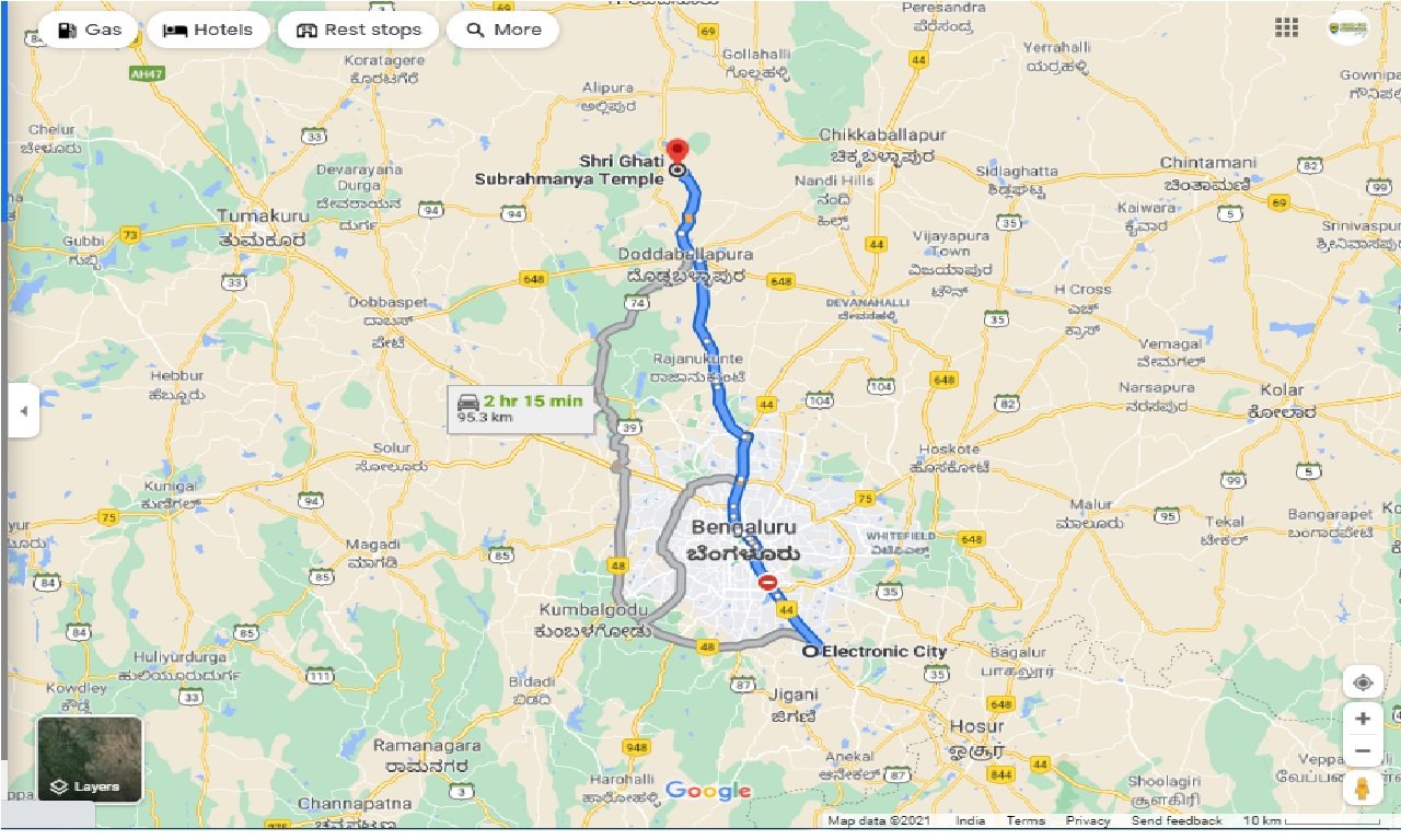 CarOnRentals-Electronic-City To Ghati Subramanya One Way