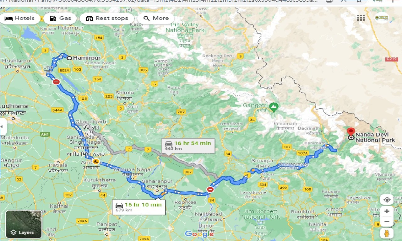 Nanda Devi National Park Map