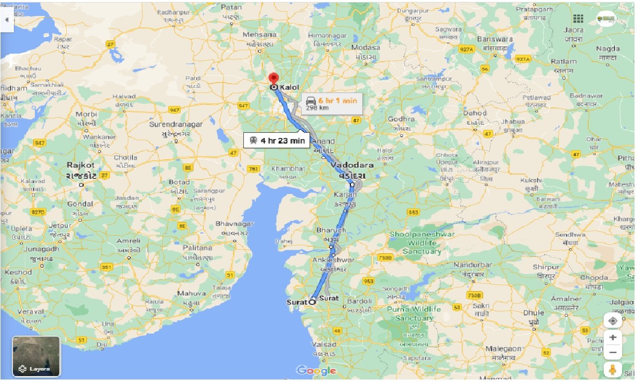 CarOnRentals-Surat To Kalol Taxi One Way | Book Car On Rent